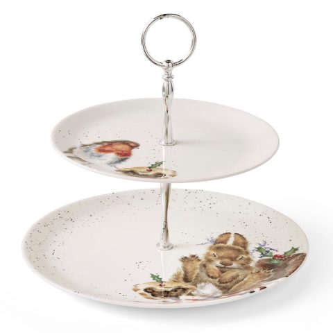 Christmas Cake Stand Robin & Bunny Wrendale Designs